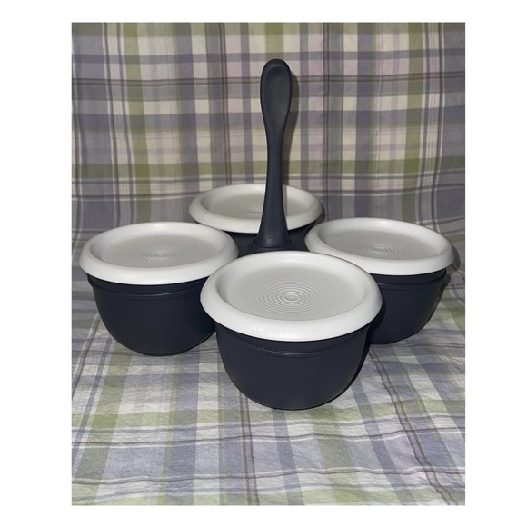 Tupperware | Kitchen | Nwot Tupperware Black White Condiment Server ...